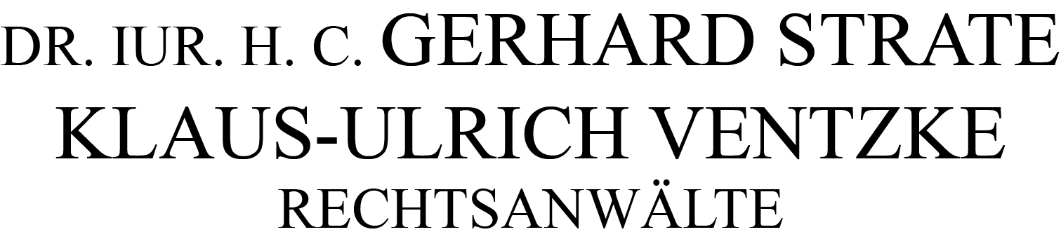 Dr. iur. h.c. Gerhard Strate • Strate und Ventzke